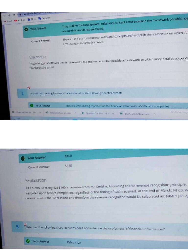 CFI Accounting Fundamental Exam | PDF