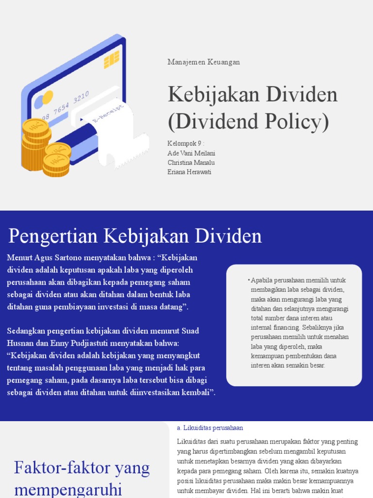 Kel.9 Kebijakan Dividen | PDF