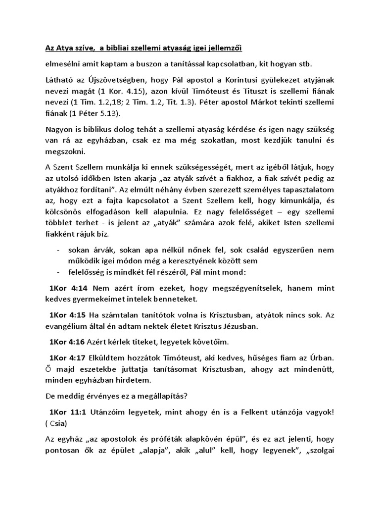Az Atya Szíve Pdf