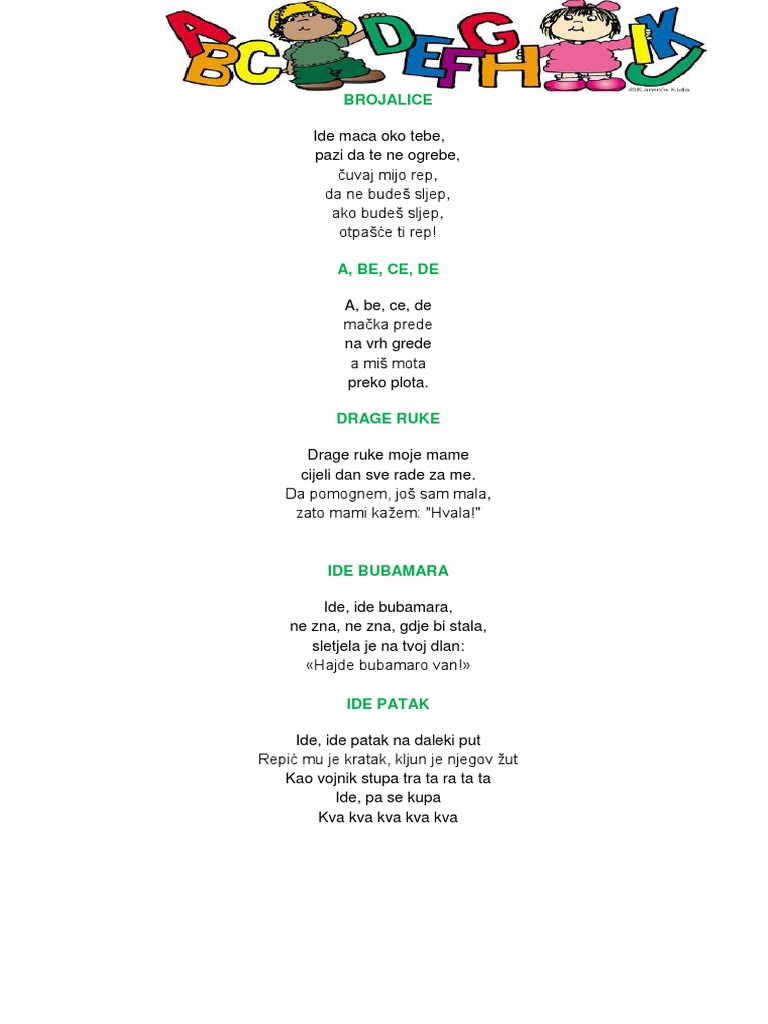 Razvojna Mapa - Brojalice, Igre | PDF