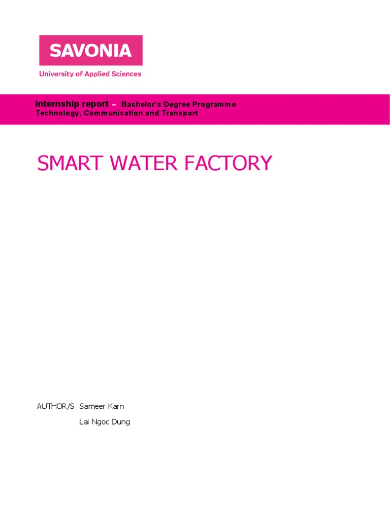 Smart Water Report | PDF | Technology & Engineering