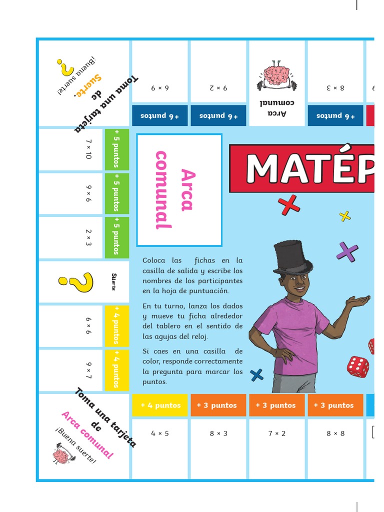 Juego de mesa matemático para aprender operaciones | PDF | Juegos de ...