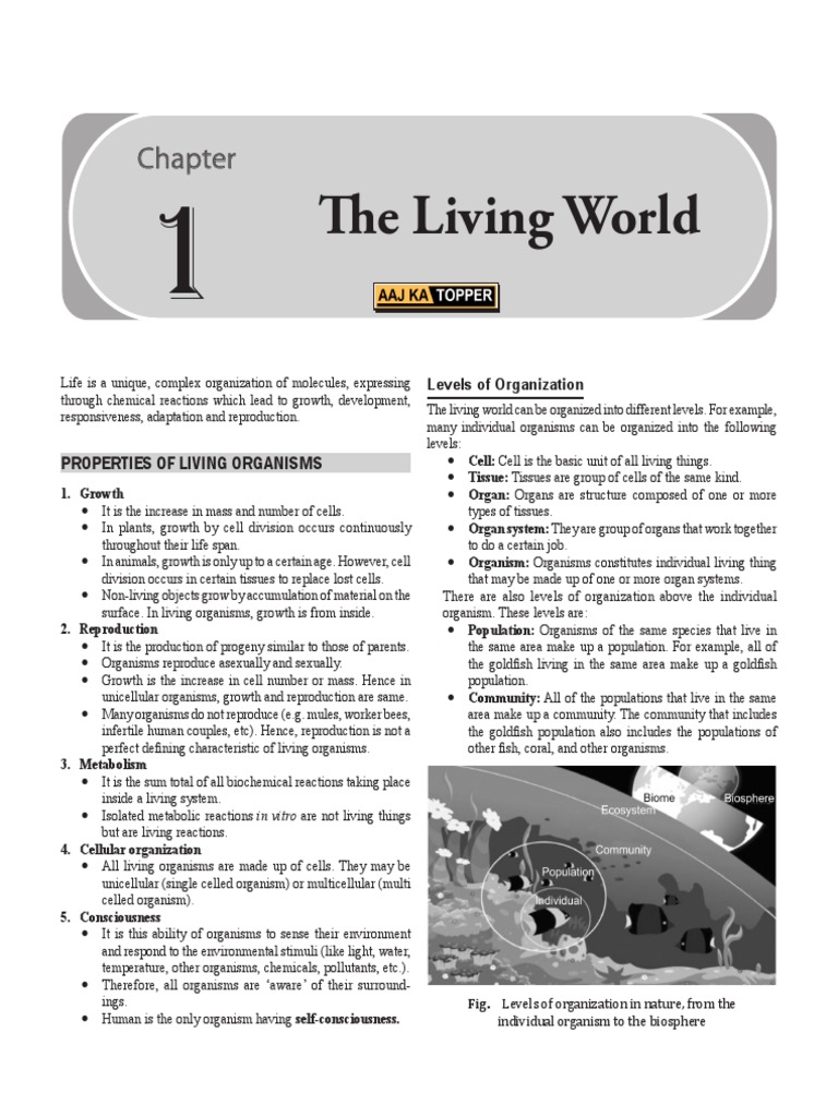 The Living World | PDF | Taxonomy (Biology) | Species