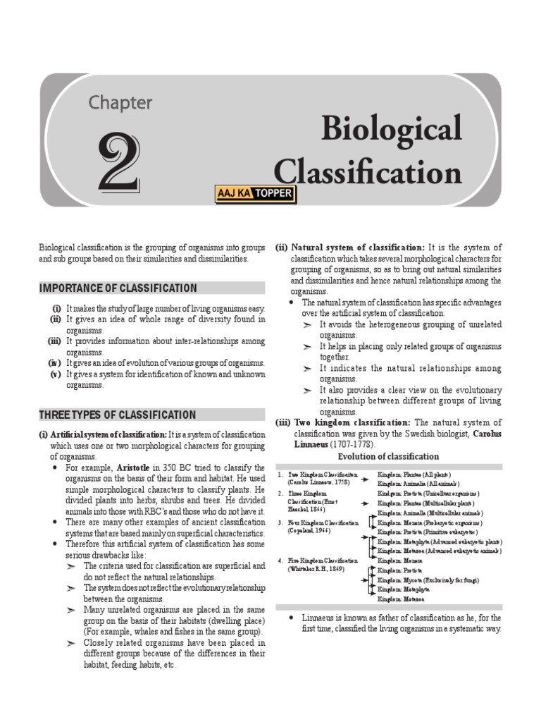 Biological Classification | PDF | Bacteria | Cell (Biology)