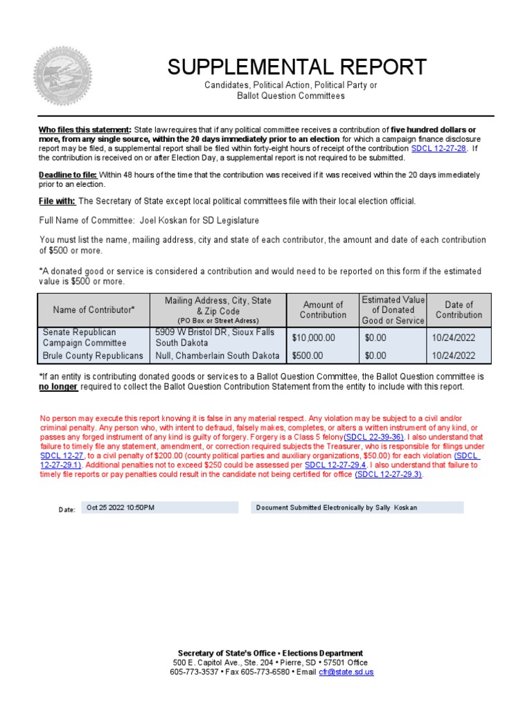 Koskan CFR - Oct. 25, 2022 | Download Free PDF | Forgery | Government