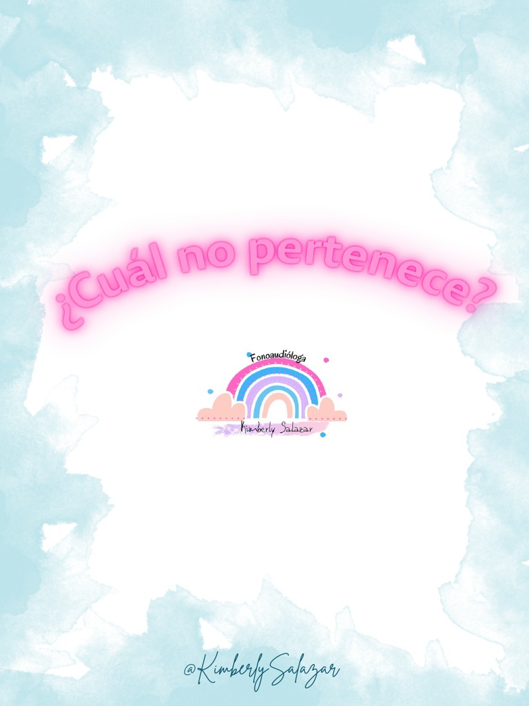 ¿Cuál No Pertenece | PDF