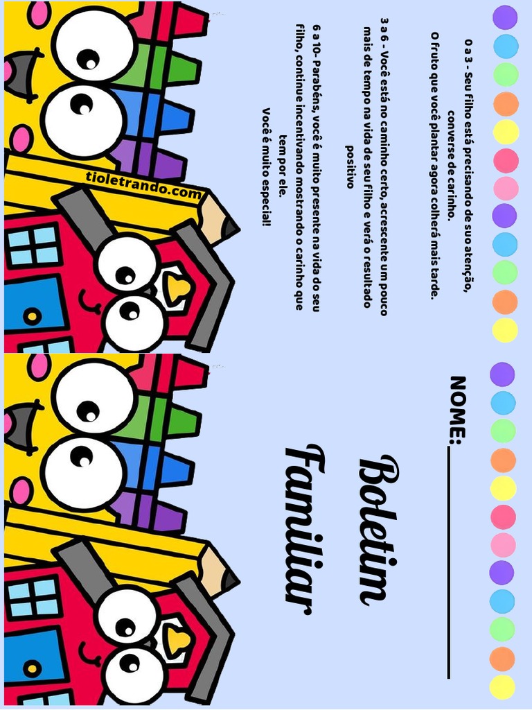 Boletim Dos Pais | PDF