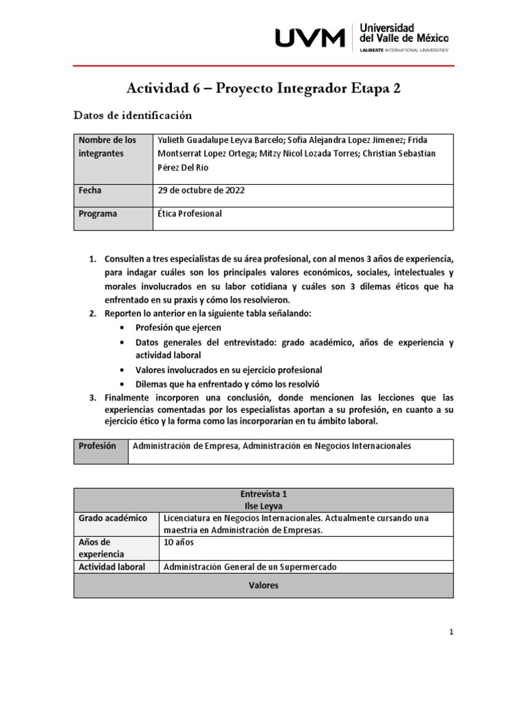 Proyecto Integrador Etapa 2 | Descargar gratis PDF | Business | Cliente