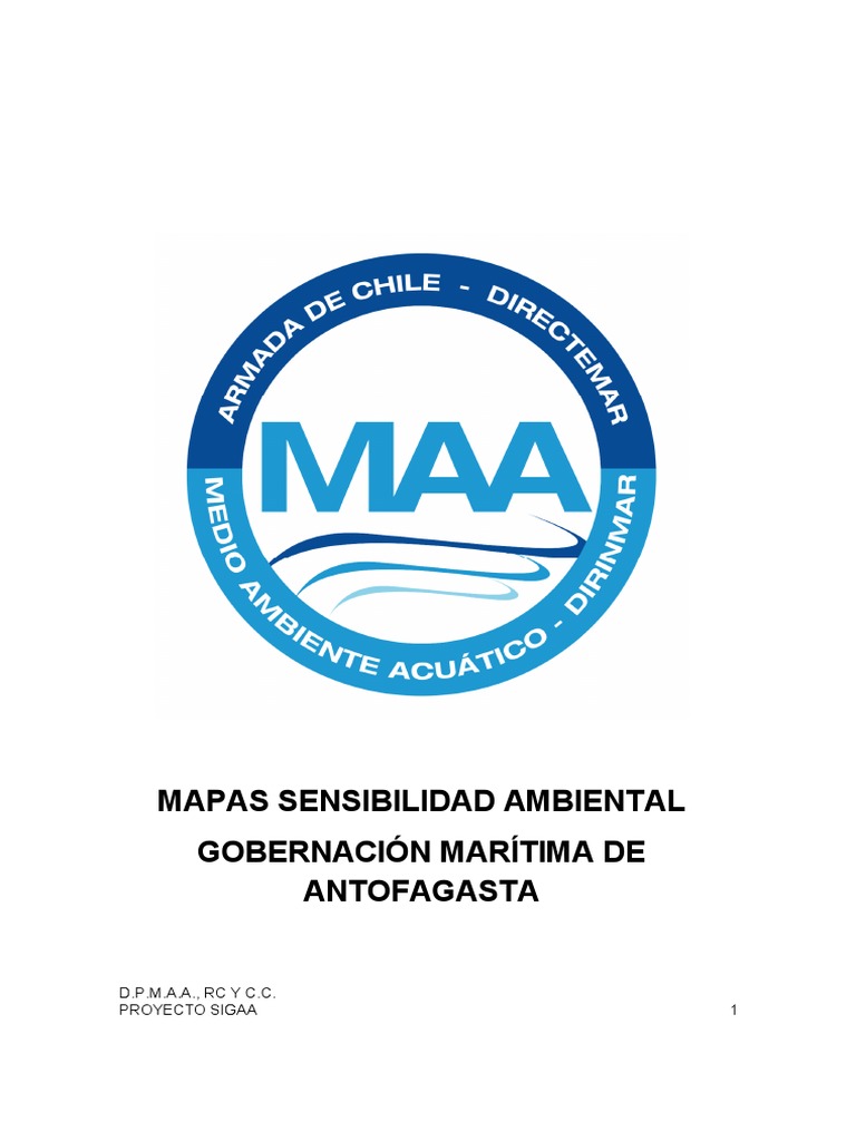 Mapa Sensibilidad Ambiental MMA en Torno A Puertos de Chile | PDF ...