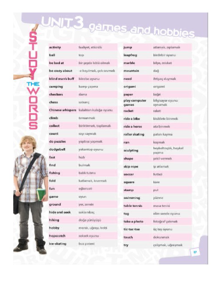 Unit 3 Word List Pdf 