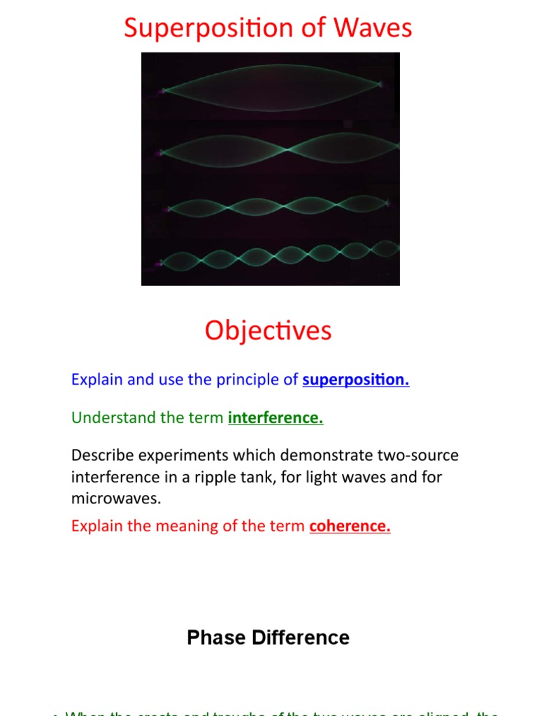 Phase Difference and Superposition | PDF | Waves | Phase (Waves)