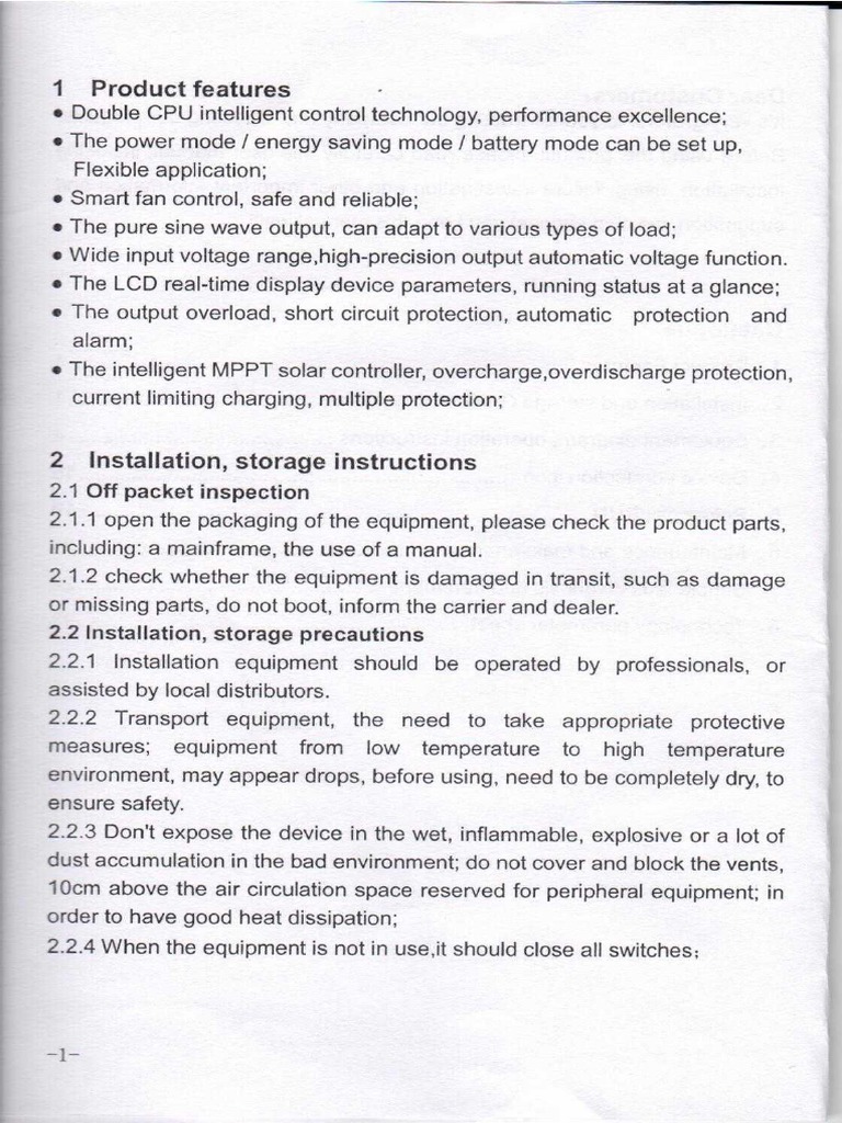 Inversor Hybrido NKM 1kw, 3kw y 6kw Begprod | PDF