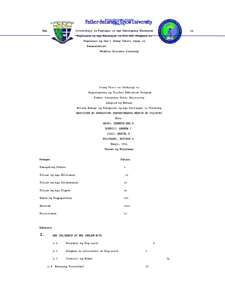 Final Revised Thesis 1 | PDF