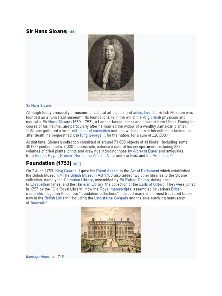 Sir Hans Sloane | PDF | British Museum