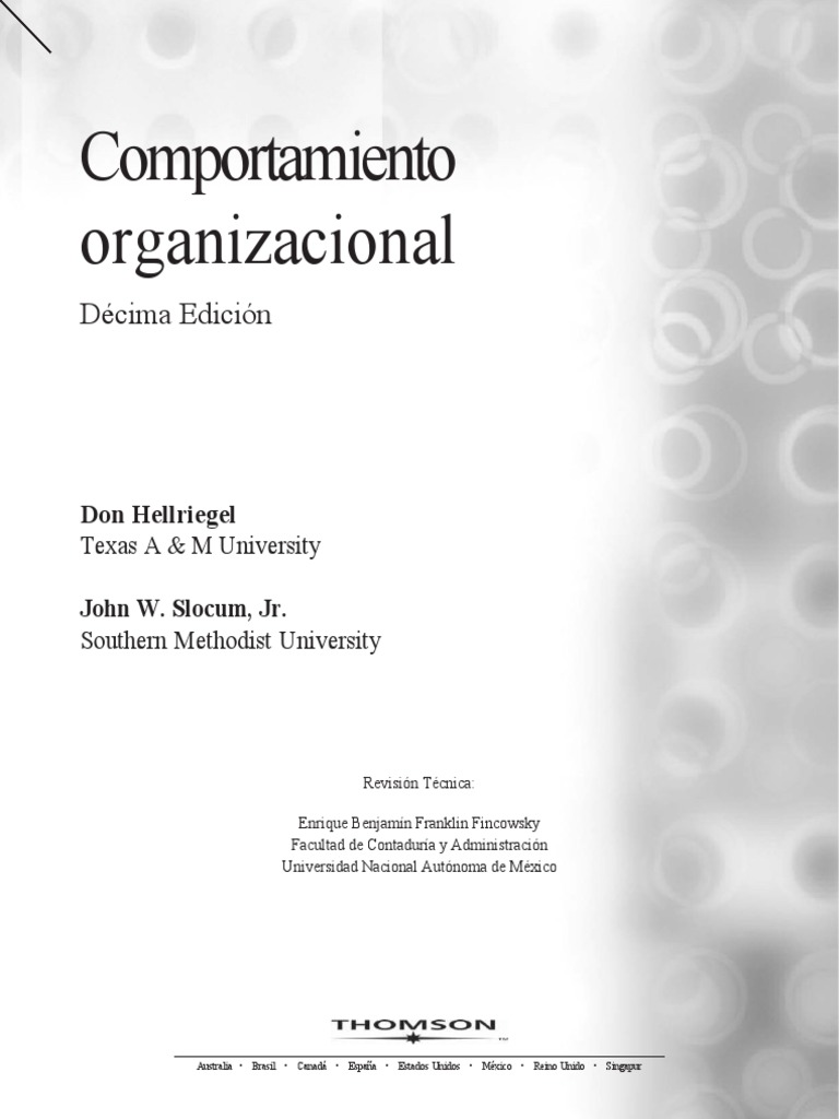 Comportamiento Organizacional by Don Hellriegel John W Slocum | PDF ...