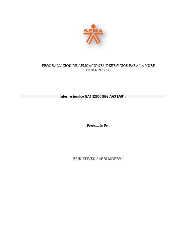 Informe Tecnico) | PDF | Usuario (informática) | Software