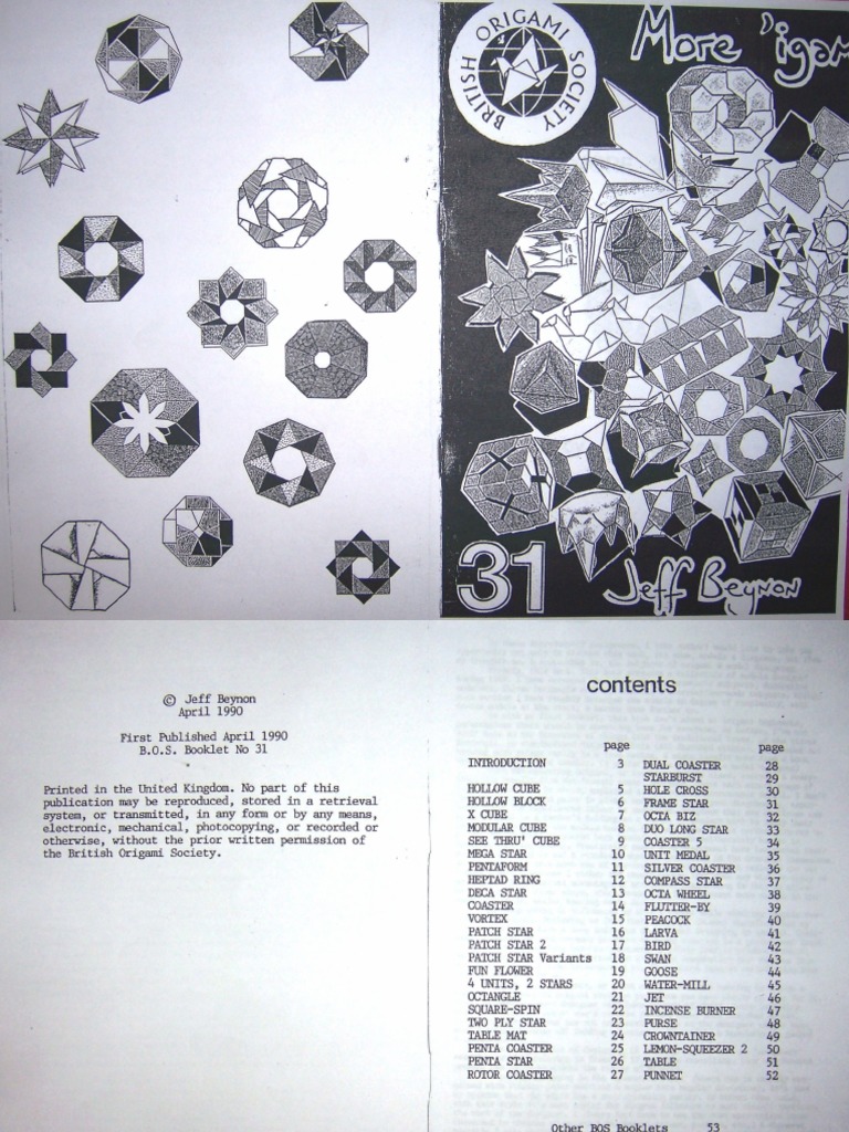 British Origami Society BOS Booklet 031 | PDF