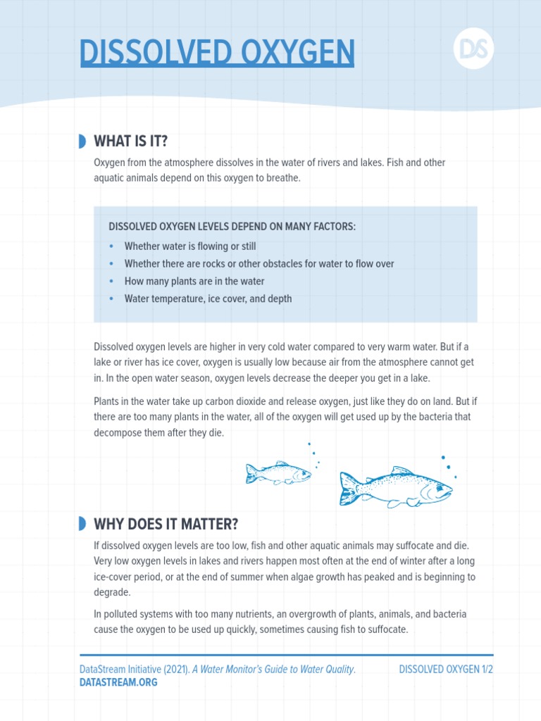 Dissolved Oxygen | PDF | Water | Oxygen