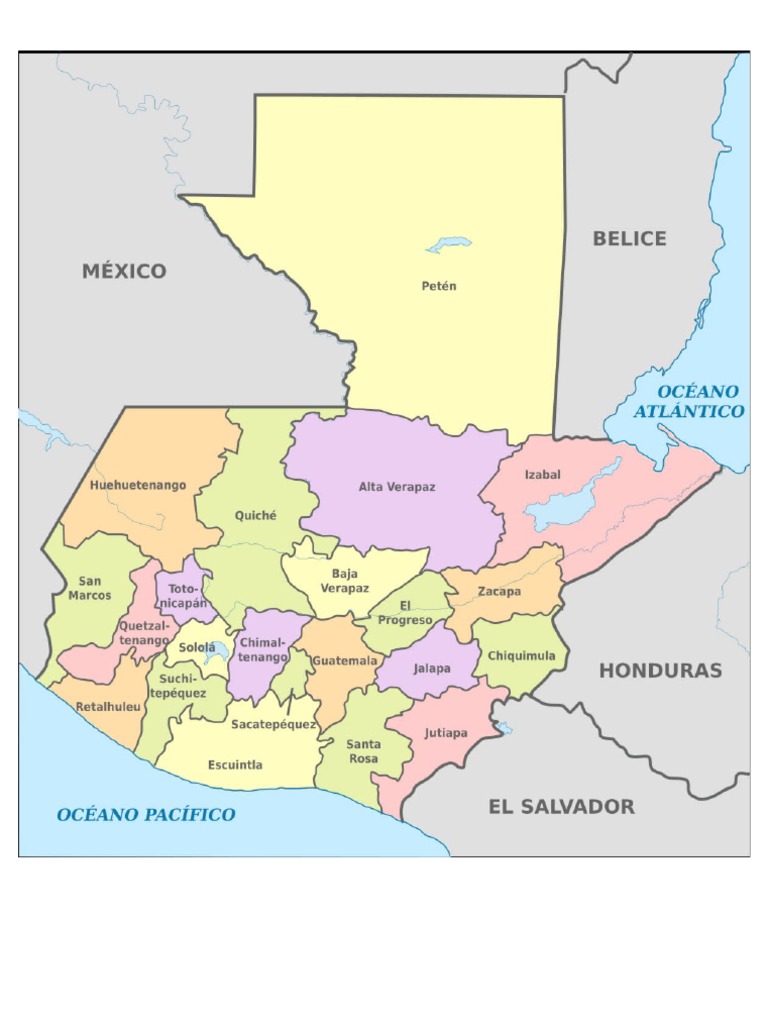 3 Mapas de Guatemala A Color | PDF