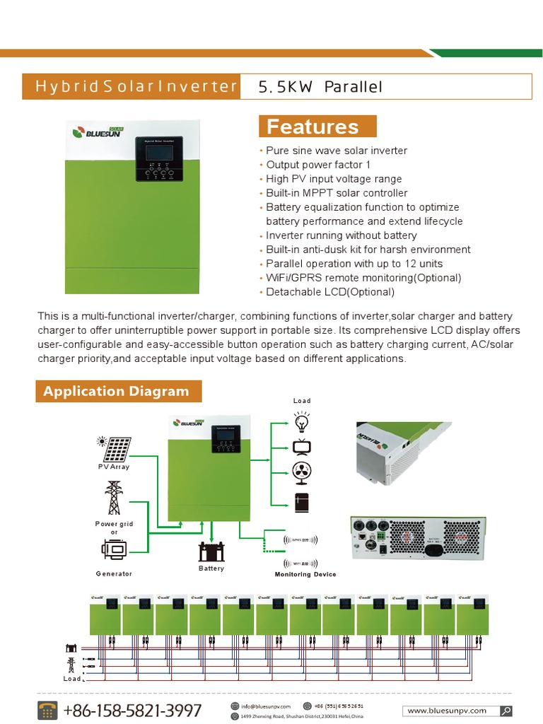BSM 5500BLV 48 (Parallel) V211207 | PDF | Power Inverter | Battery Charger