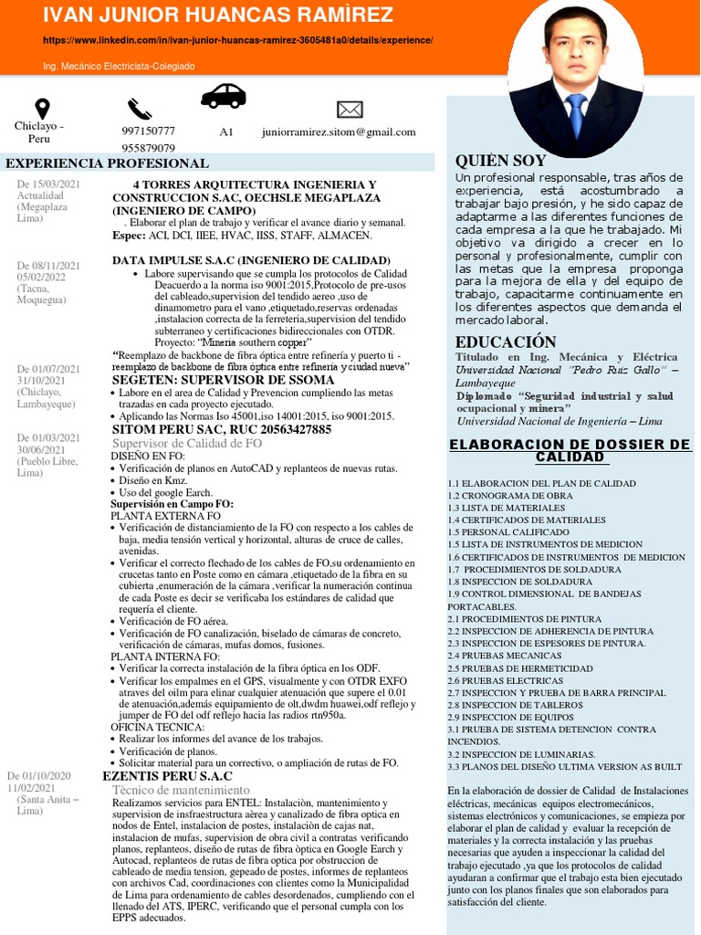 CV - Ivan Huancas - Ramirez | PDF