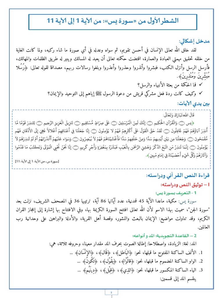 Cour Sorat Yassine 1 11 Fi Rihab 2bac | PDF