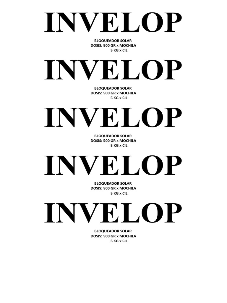INVELOP | PDF