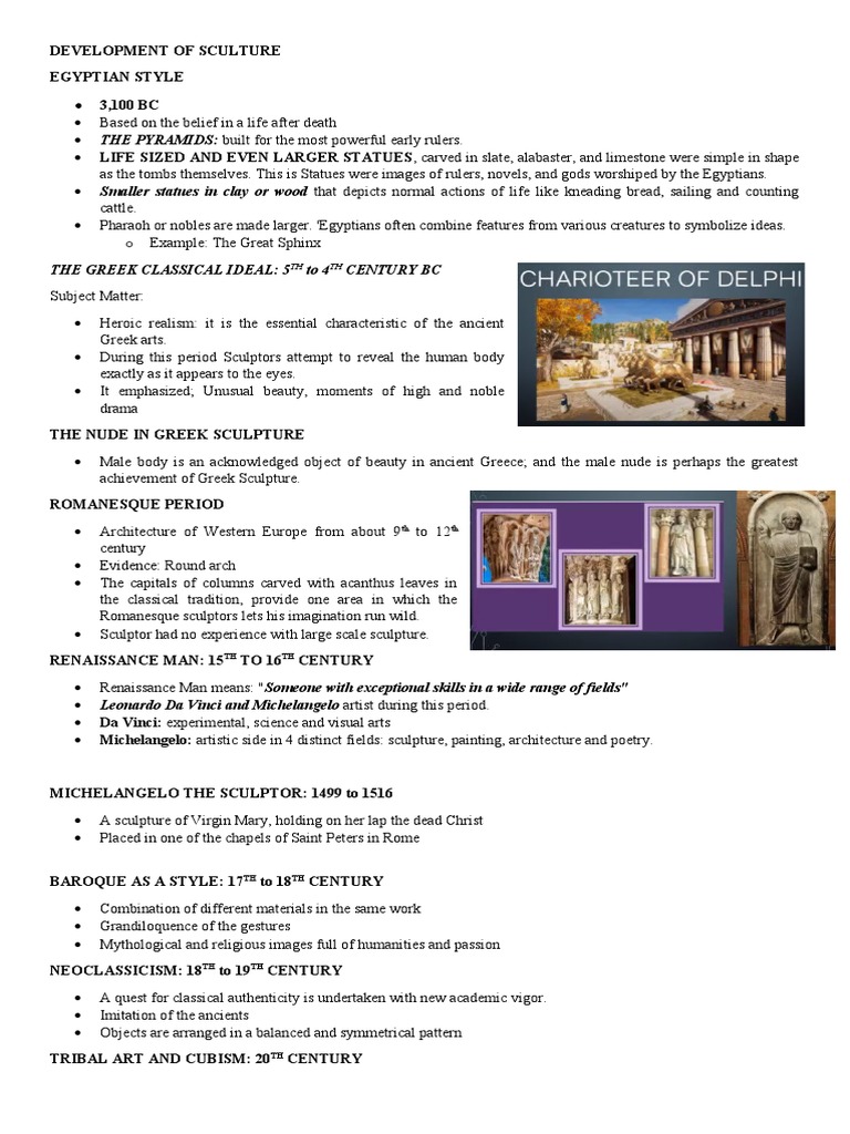 Development of Sculture | Download Free PDF | Sculpture | Statue