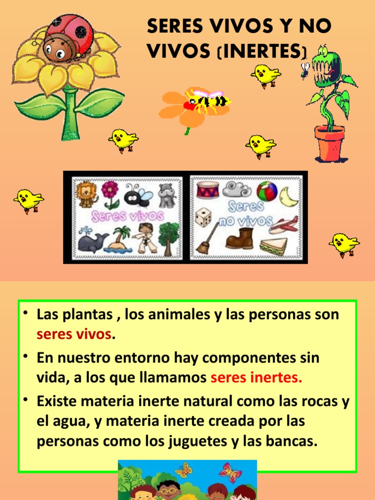 Seres Vivos y No Vivos para Niños | PDF