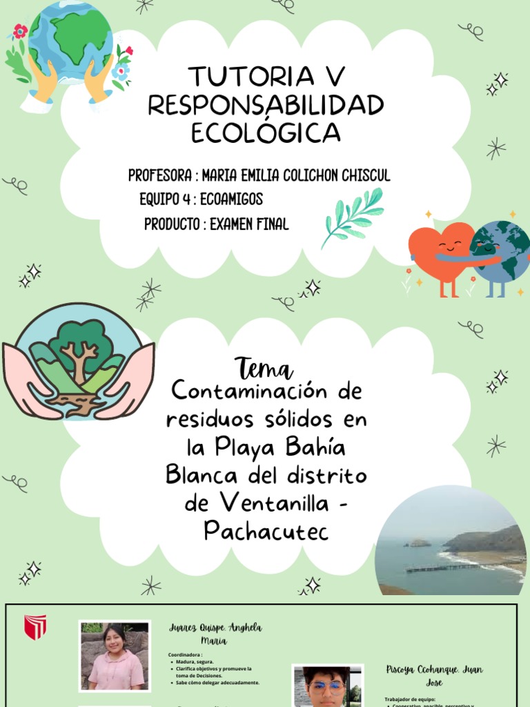 GRUPO 4 - PPT - Contaminación de Residuos Sólidos en La Playa Bahía ...