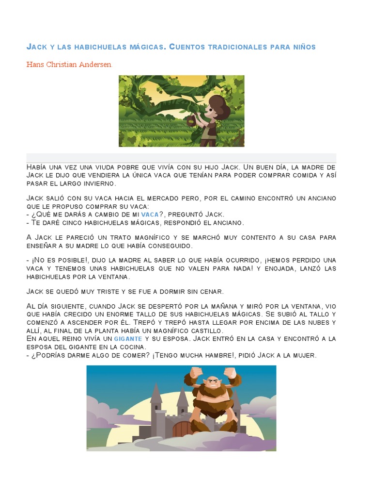 Jack y La Habichuelas Mágicas | PDF