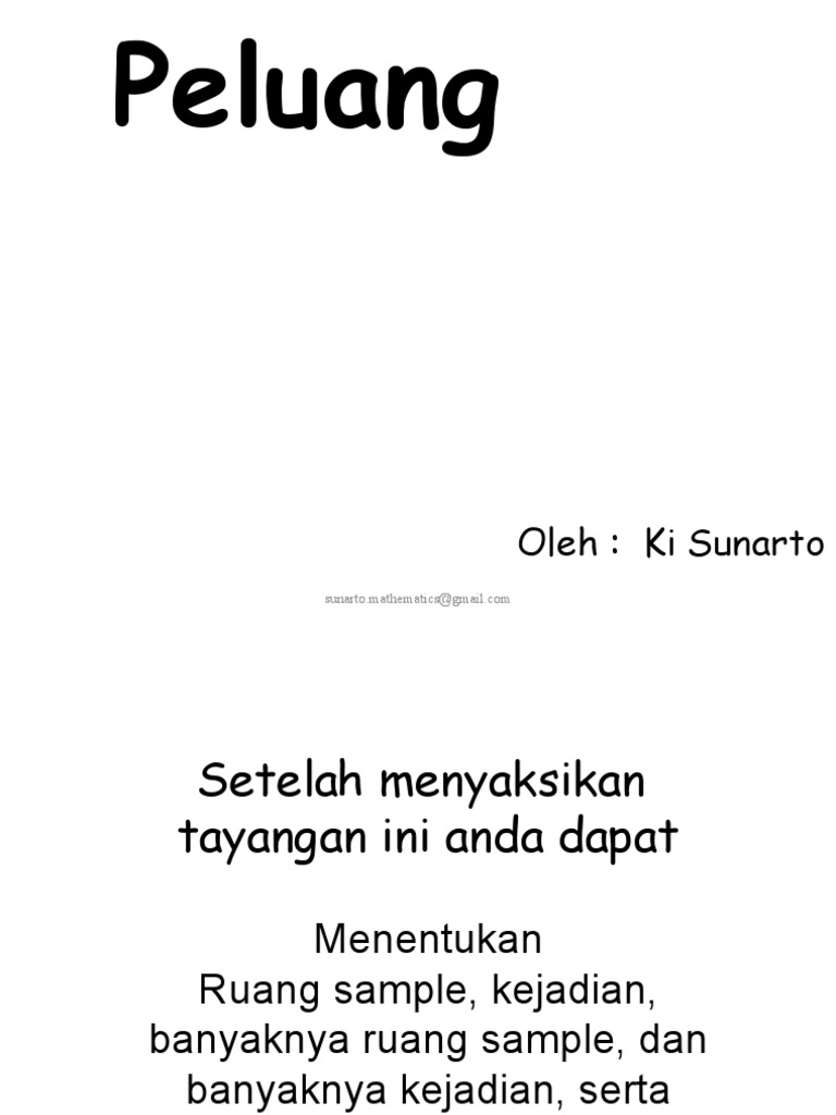 Presentasi MTK SMK Kelas XII Peluang | PDF