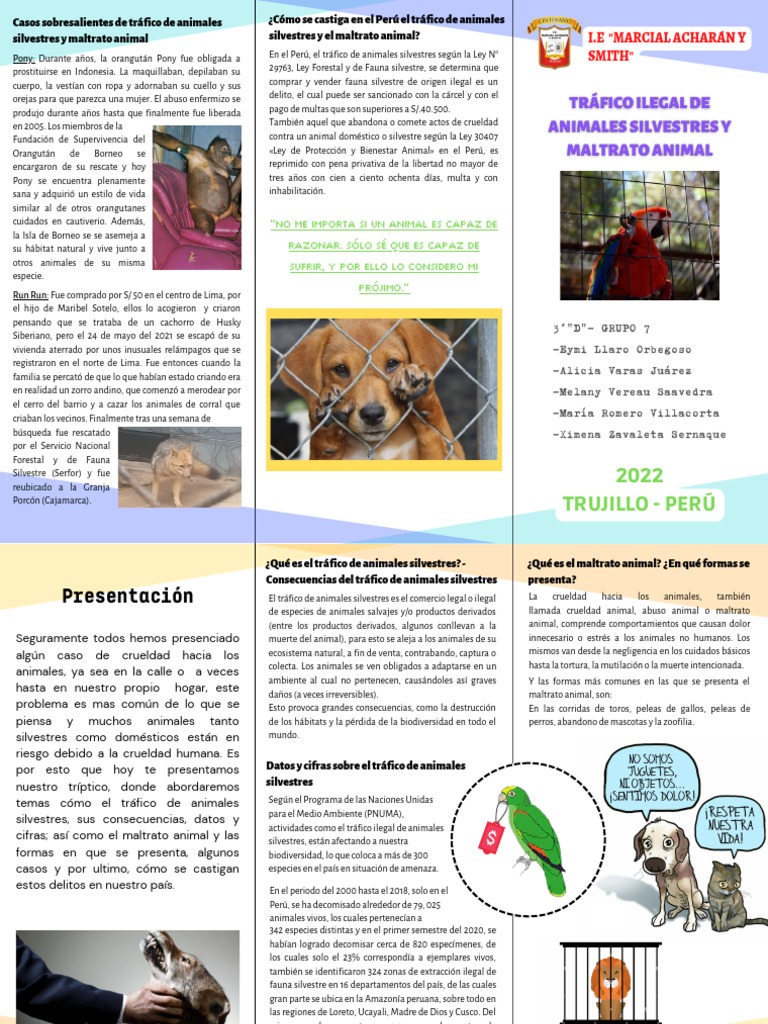 Tráfico Ilegal de Animales Silvestres - Maltrato Animal | PDF ...