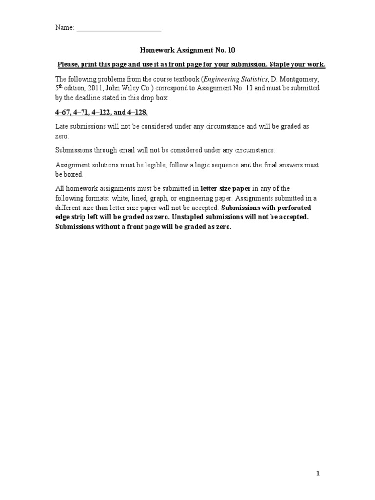 HW10 Instructions | PDF