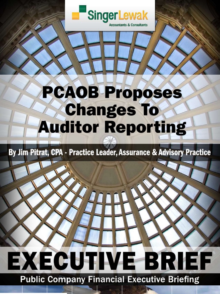 PCAOB Auditor Reporting Changes Proposed | PDF | Auditor's Report | Audit