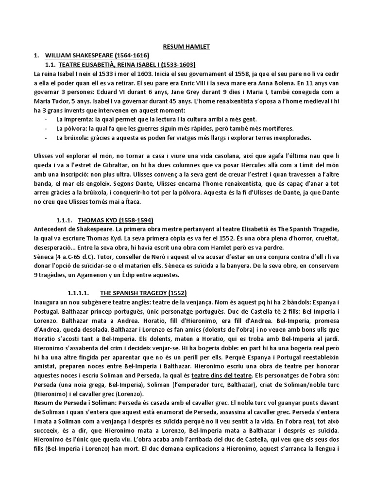 Resum Hamlet | PDF