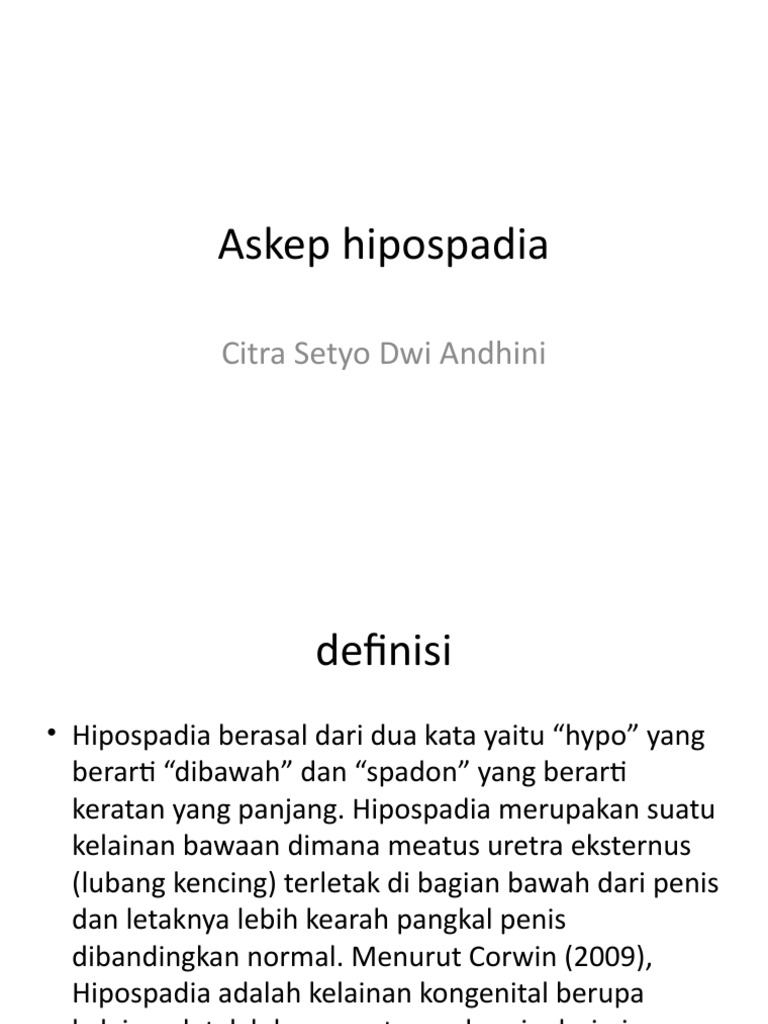 Askep Hipospadia | PDF