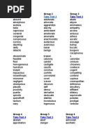 Vocabulary Words List - Grade 7 - 2025 26 | PDF