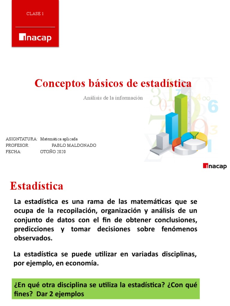 C1 - Conceptos Básicos de Estadística | PDF | Estadísticas | Matemáticas
