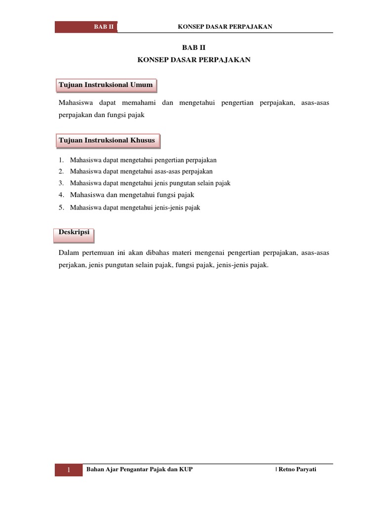 Konsep Dasar Perpajakan | PDF | Bisnis | Pengelolaan Keuangan & Uang