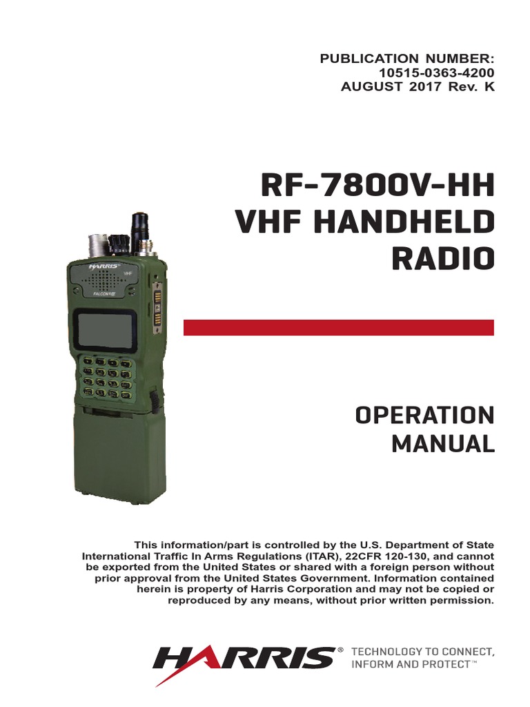 RF-7800V-HH Radio Operation Manual | PDF | Computer Network | Usb