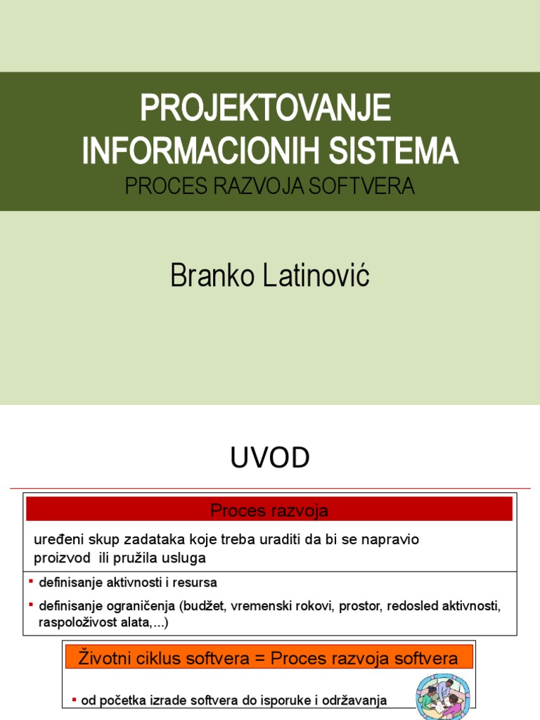 PIS02 Proces Razvoja Softvera | PDF