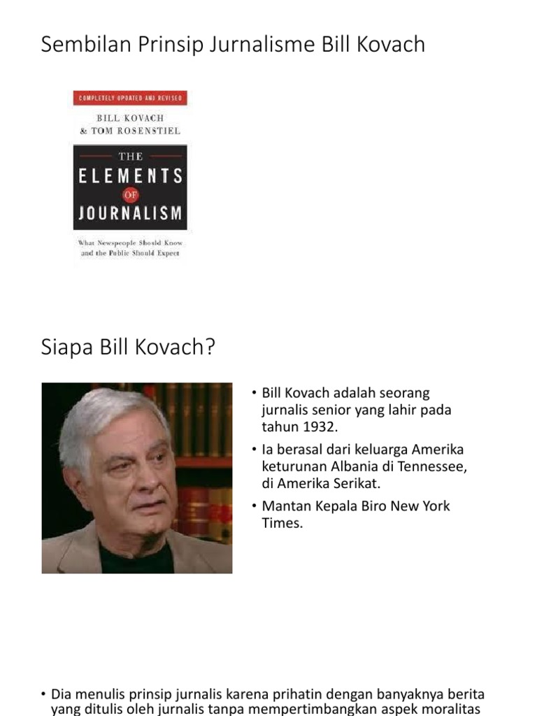 Kode Etik Jurnalisme Bill Kovach | PDF