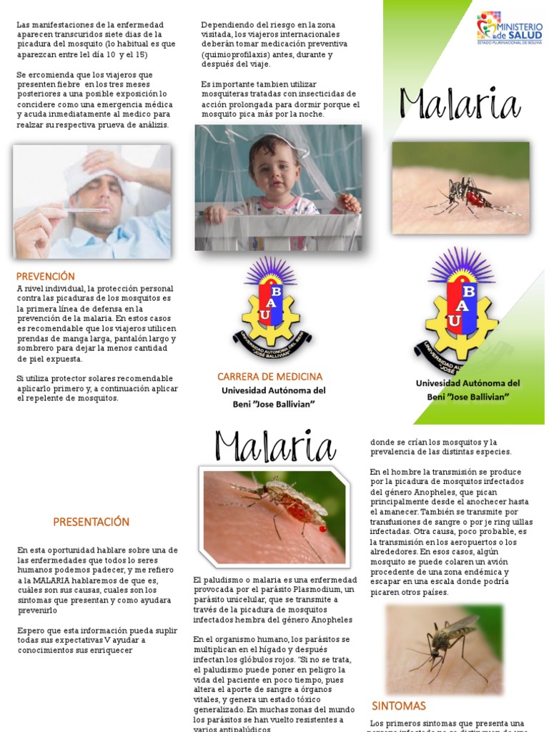 Malaria Triptico VIP2.0 | PDF | Malaria | Especialidades Medicas