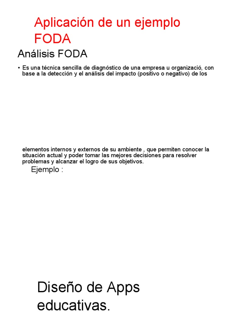 S6 Tema 2 La Matriz Foda | PDF | Análisis FODA | Software de la aplicacion