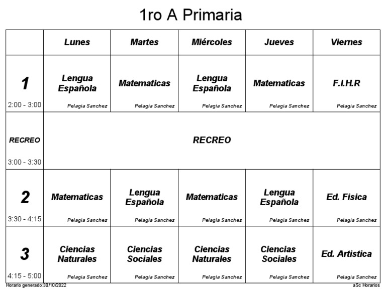 1ro de Primaria (A) | PDF