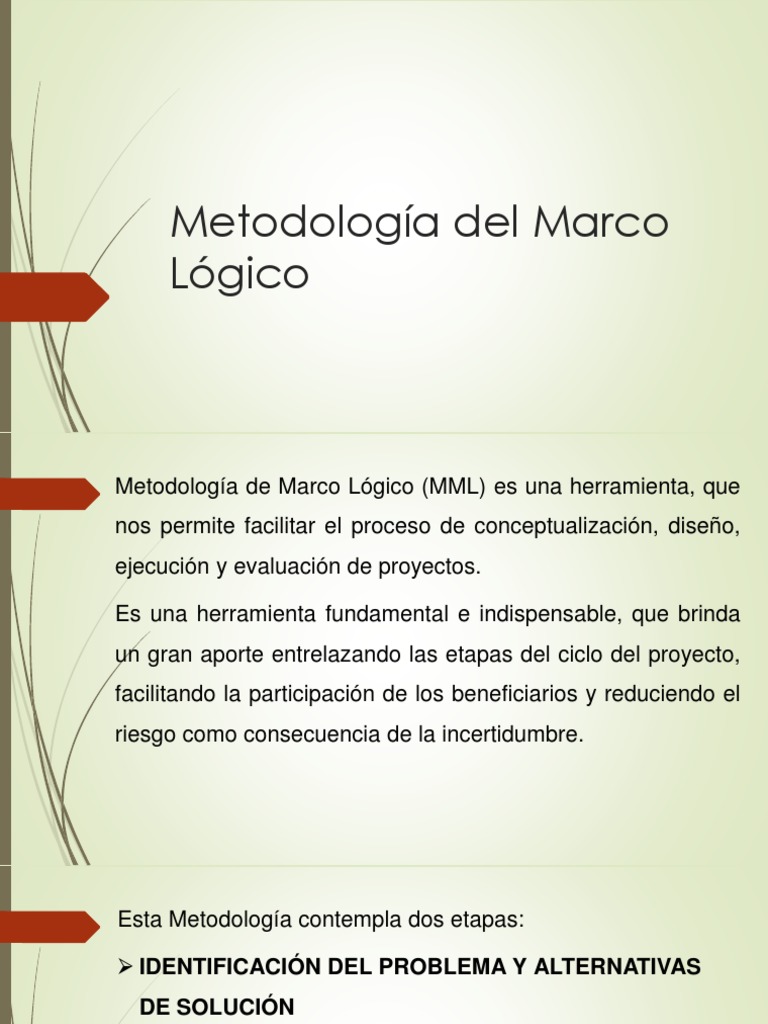 Metodología Del Marco Lógico | PDF | Planificación | Presupuesto