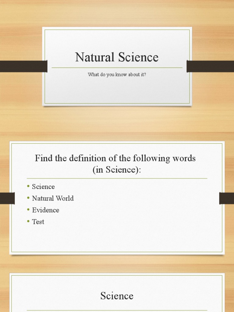 Natural Science | PDF | Science | Natural Sciences