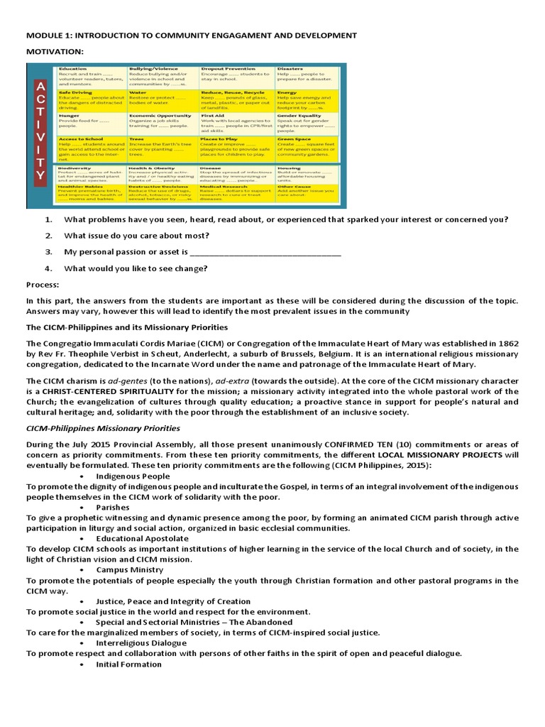 Nstp2 Module 1 Pdf Service Learning Community