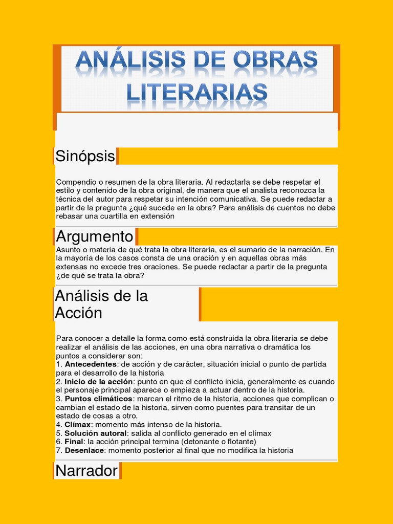 Análisis de Obras Literarias 2 | PDF | Narración